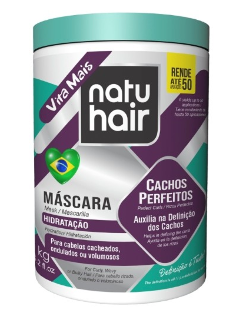 NATU HAIR Vita Mais Cachos Perfeitos 1kg- Masque Boucles Parfaites Nat ...